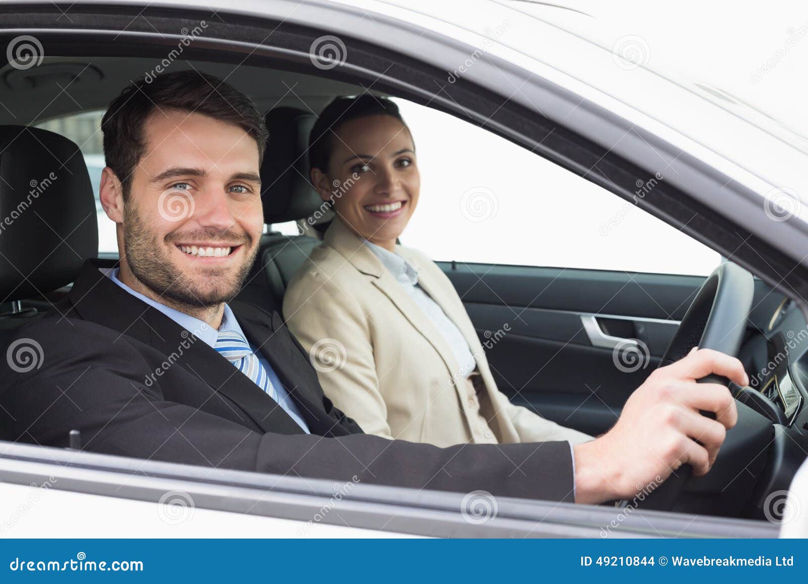 Young Business Team Driving Somewhere Stock Photo - Image of ...