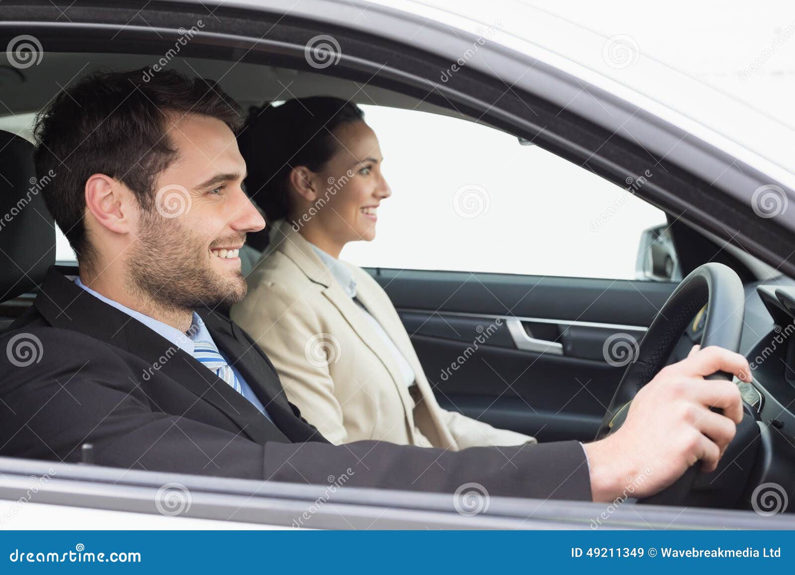 Young Business Team Driving Somewhere Stock Image - Image of business ...