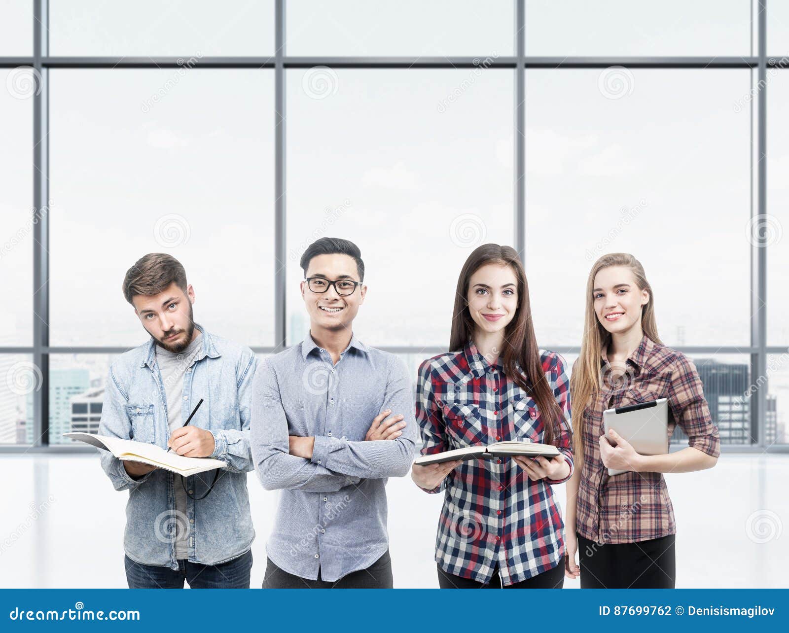 Young Business Team in Office Stock Photo - Image of group, company ...