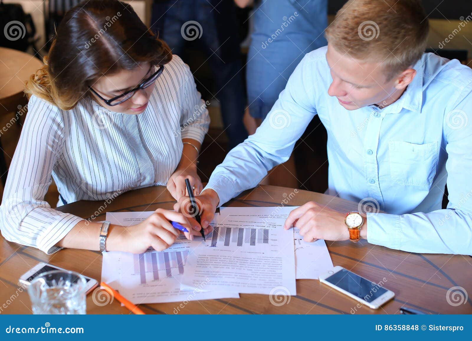 Young Business Team Resolve Issues Leaf Catalog Stock Photo - Image of ...