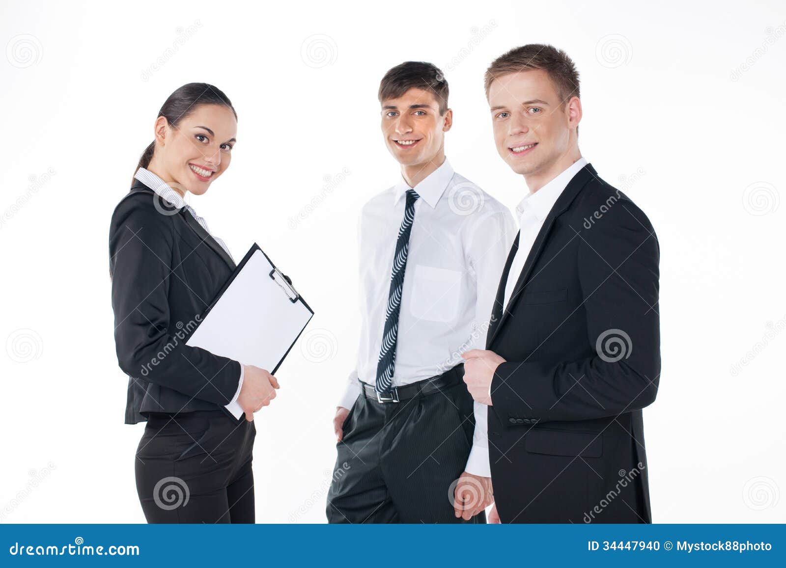 Young Business Team Standing Together. Stock Photo - Image of ...