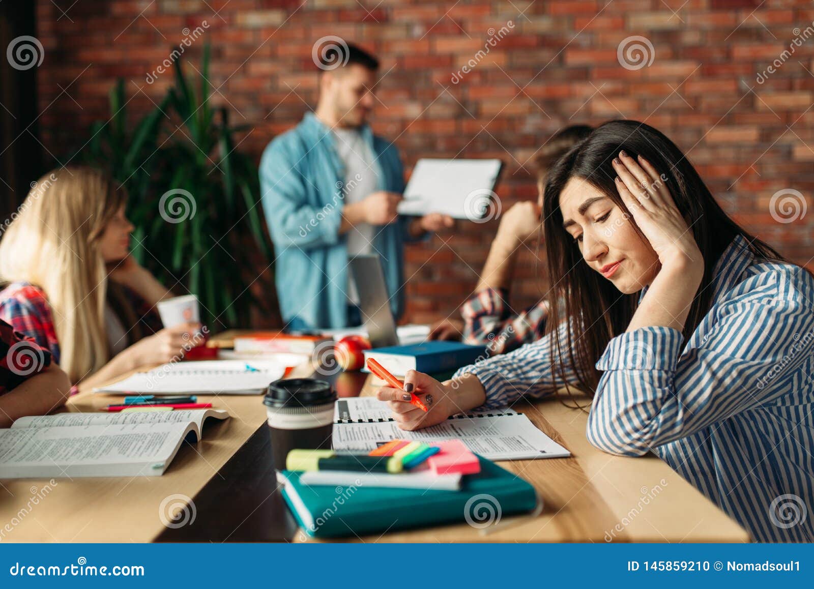 Young Business Team Watching for New Presentation Stock Photo - Image ...