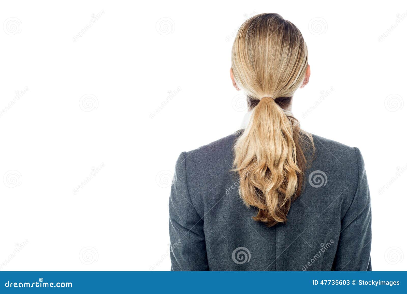 Young Business Woman Back View Stock Image - Image of entrepreneur ...