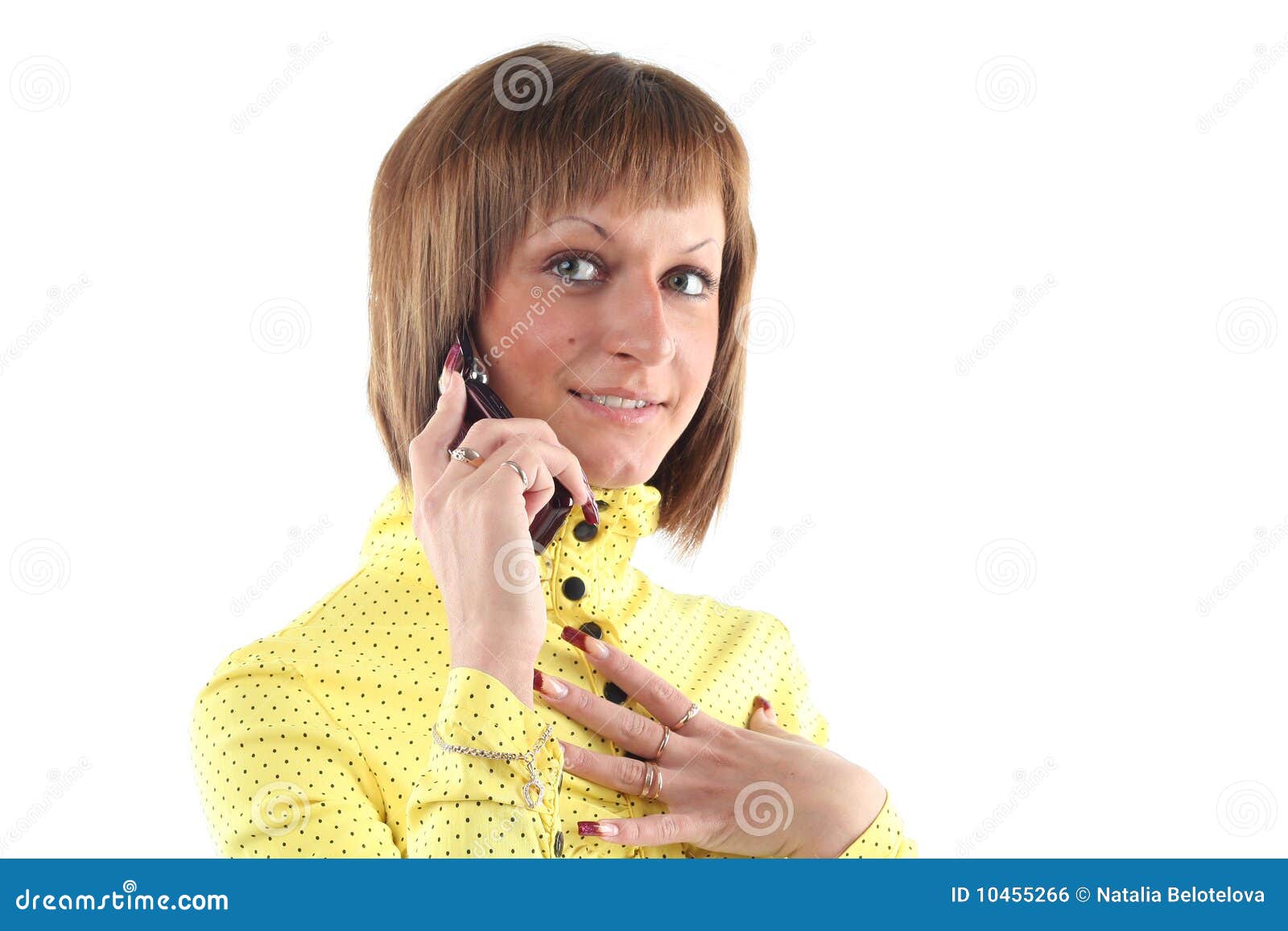 Young Business Woman Calling Stock Photo - Image of mobile, positivity ...
