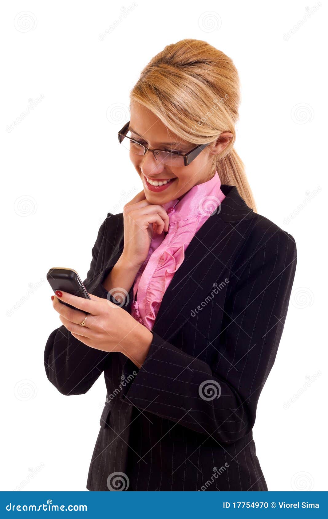 Young Business Woman Calling Stock Photo - Image of girl, cellphone ...