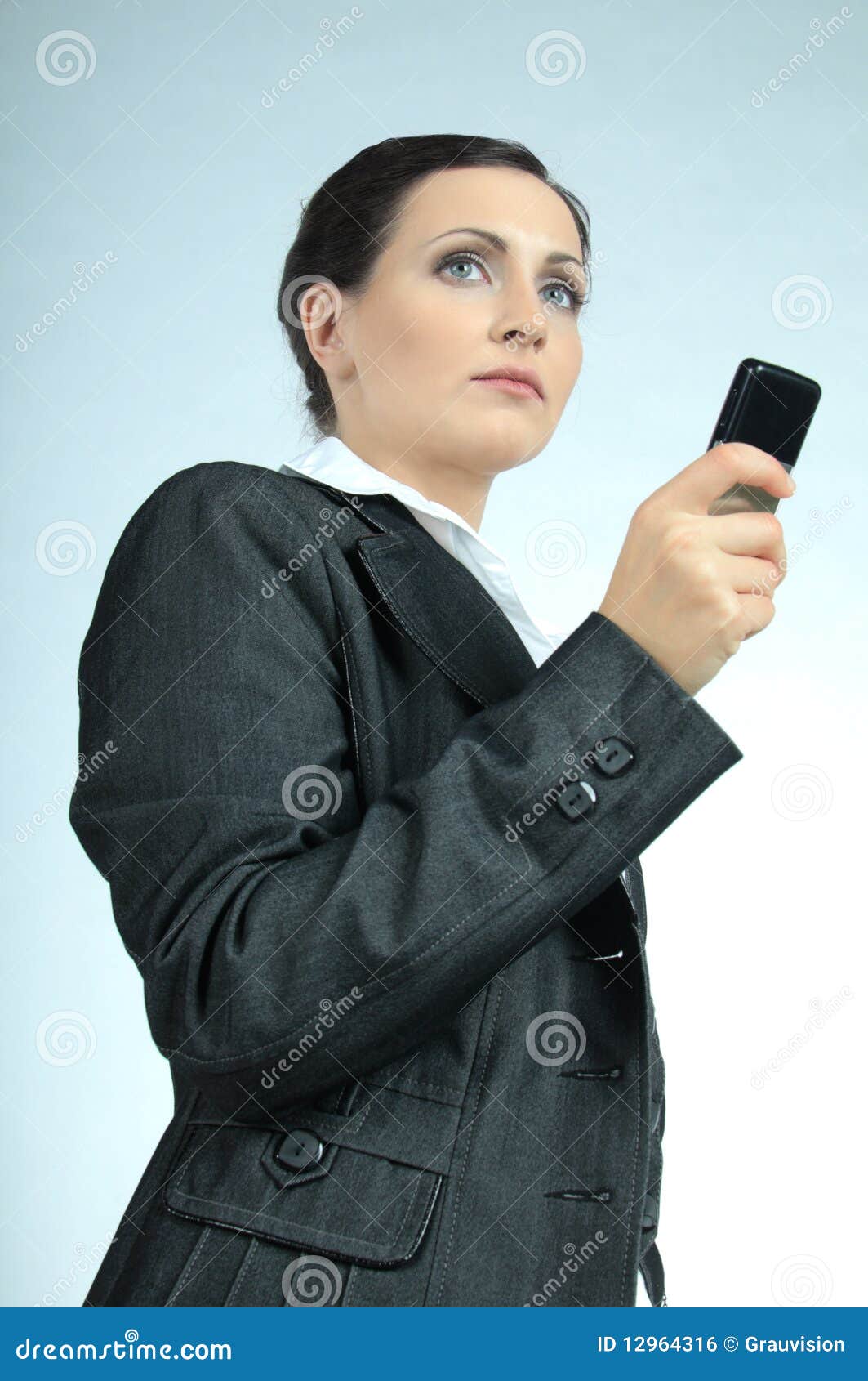 Young Business Woman, Concentrated Looking Forward Stock Photo - Image ...