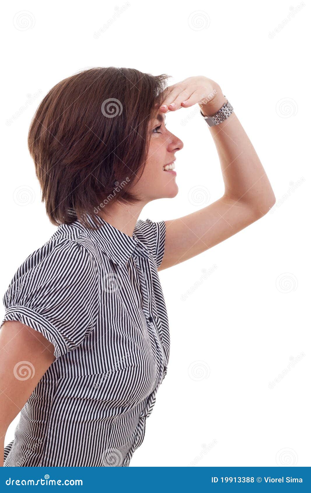 Young Business Woman Looking Forward Stock Photo - Image of lens, human ...