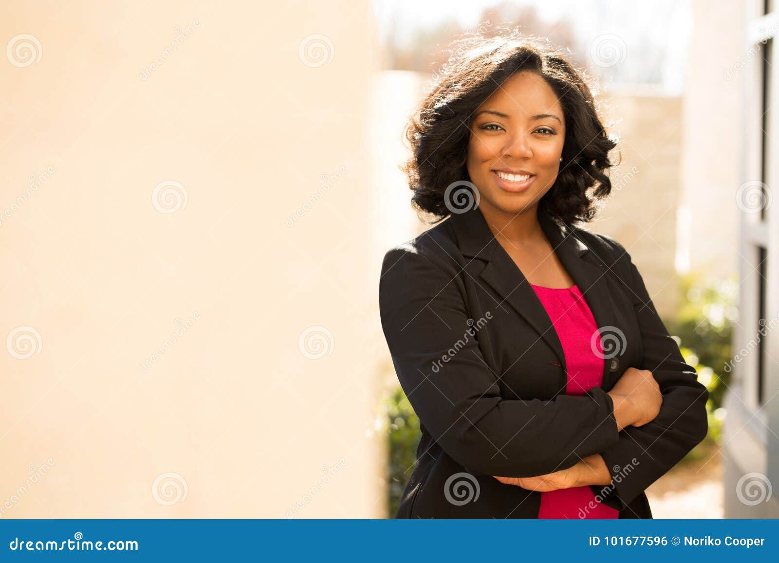 Business Woman Standing Outside an Office Building. Stock Photo - Image ... Business Woman Standing Outside an Office Building. Stock Photo - Image ...