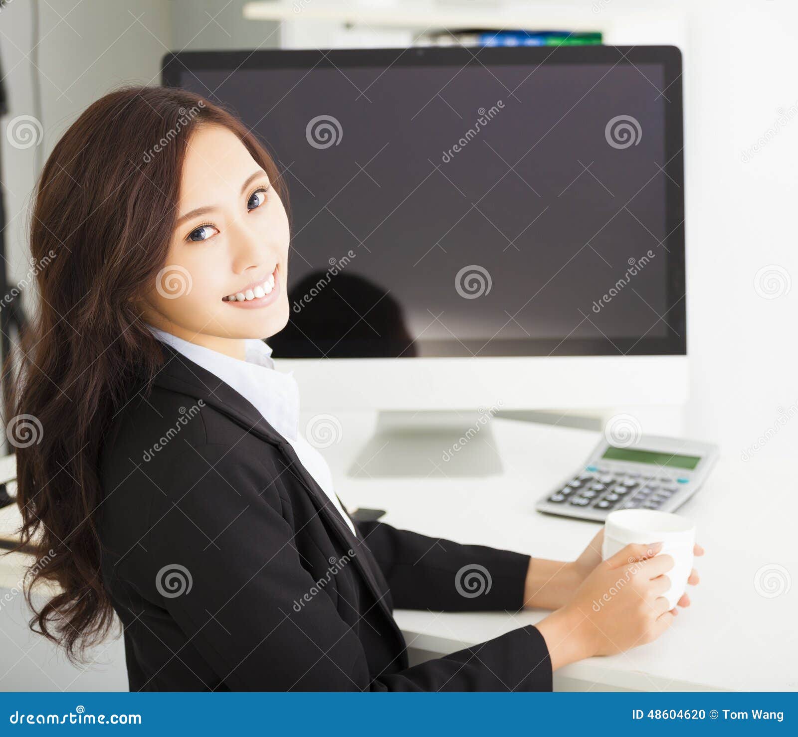 Young Business Woman Working in the Office Stock Photo - Image of ...
