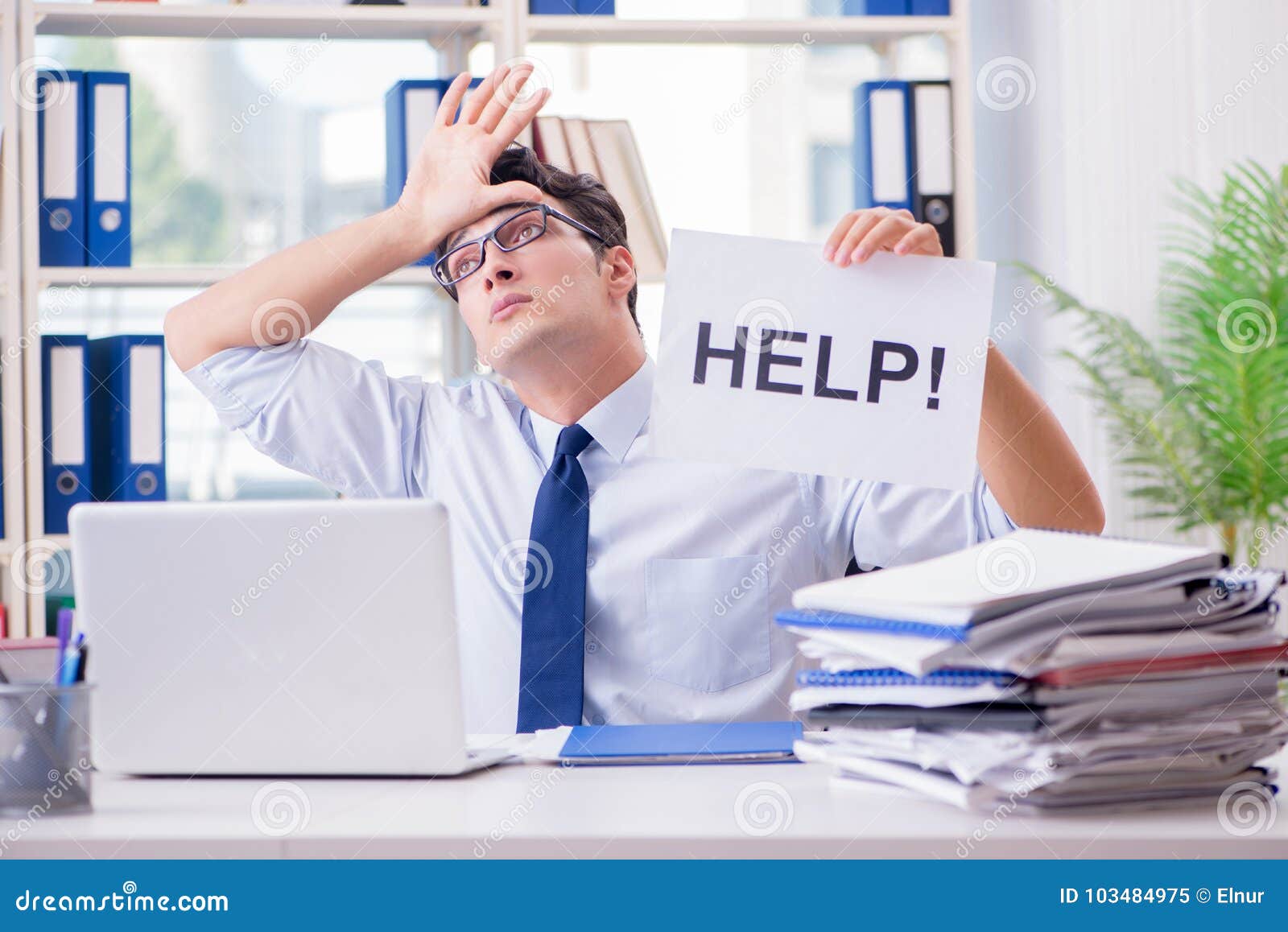 The Young Businessman Asking for Help in Office Stock Image - Image of ...