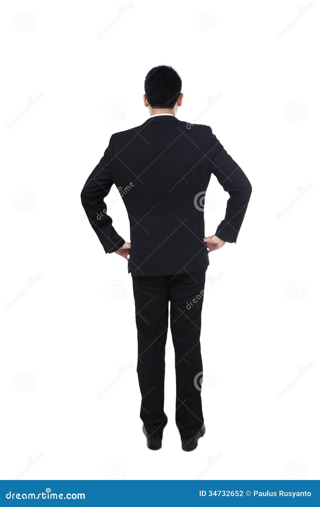 Young Businessman Back View Stock Photo - Image of isolated, korean ...