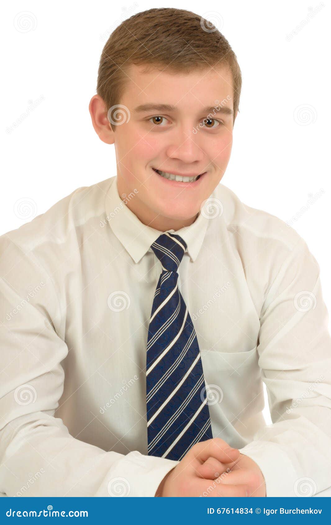 The Young Businessman Behind a Table Stock Photo - Image of executive ...