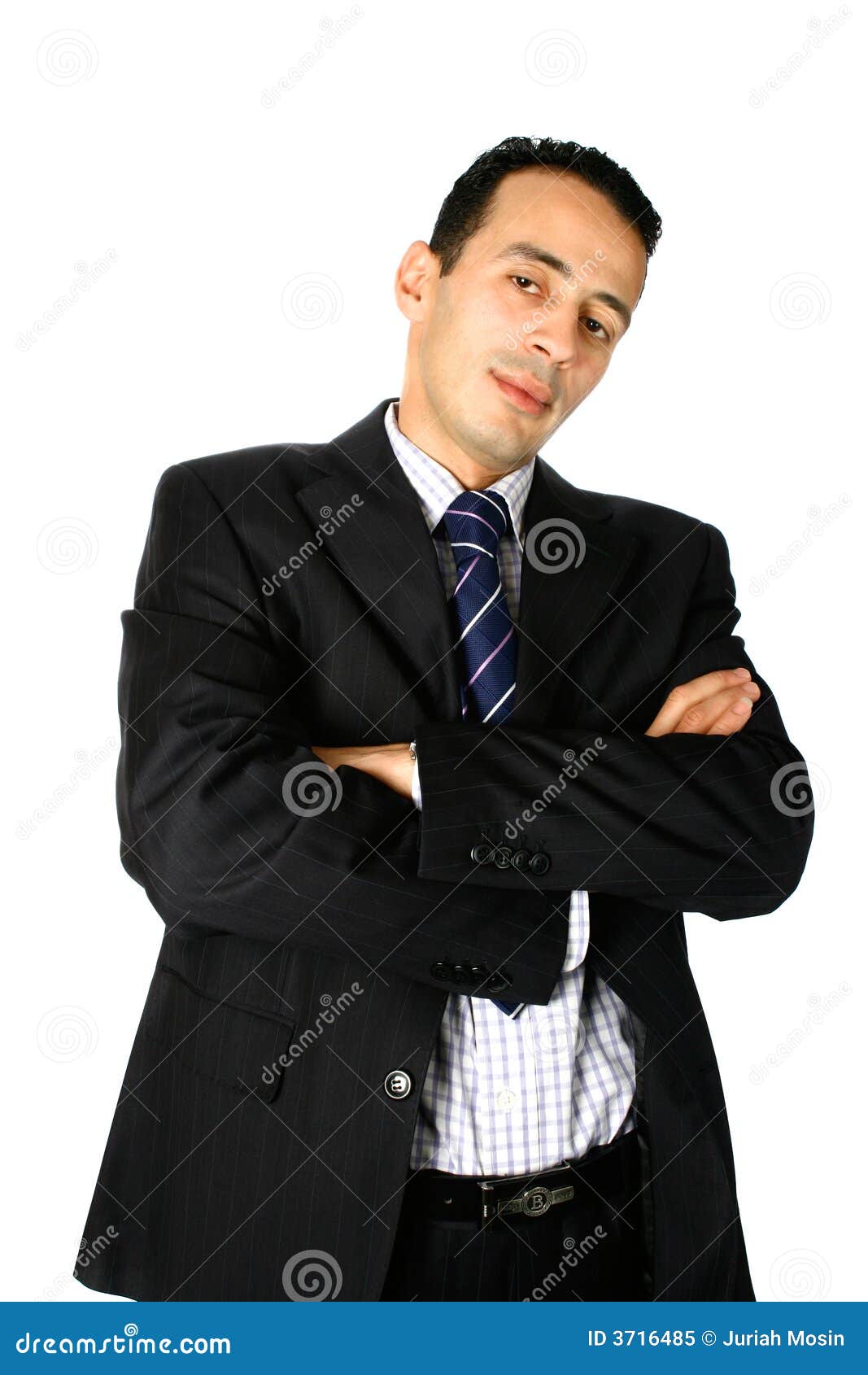 Young Businessman with Both Arms Folded Stock Image - Image of defense ...