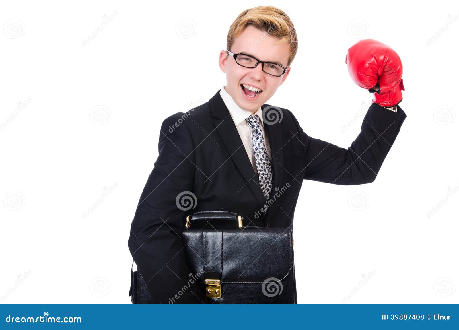 Young businessman boxer stock photo. Image of boxer, humorous - 39887408