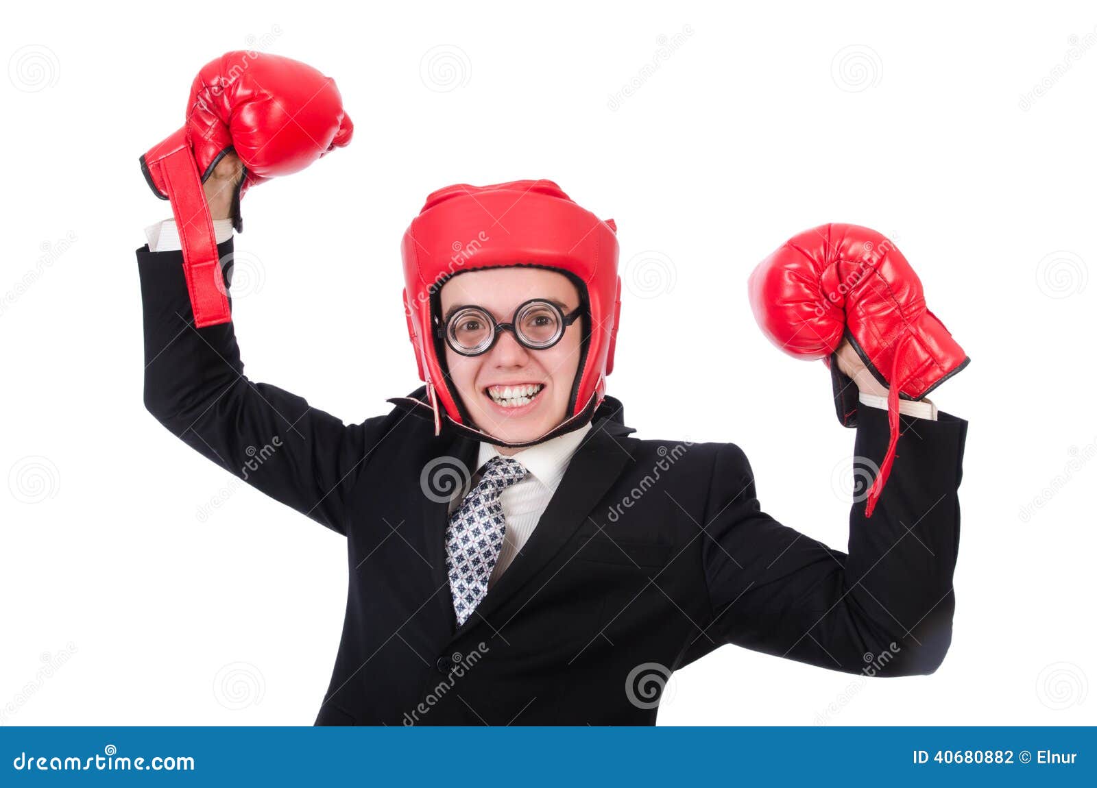 Young businessman boxer stock photo. Image of humour - 40680882