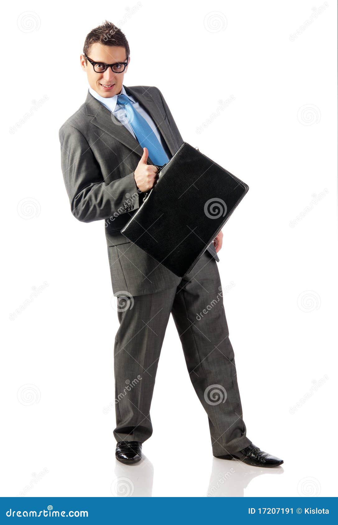Young Businessman with Briefcase in Hand Stock Image - Image of elegant ...