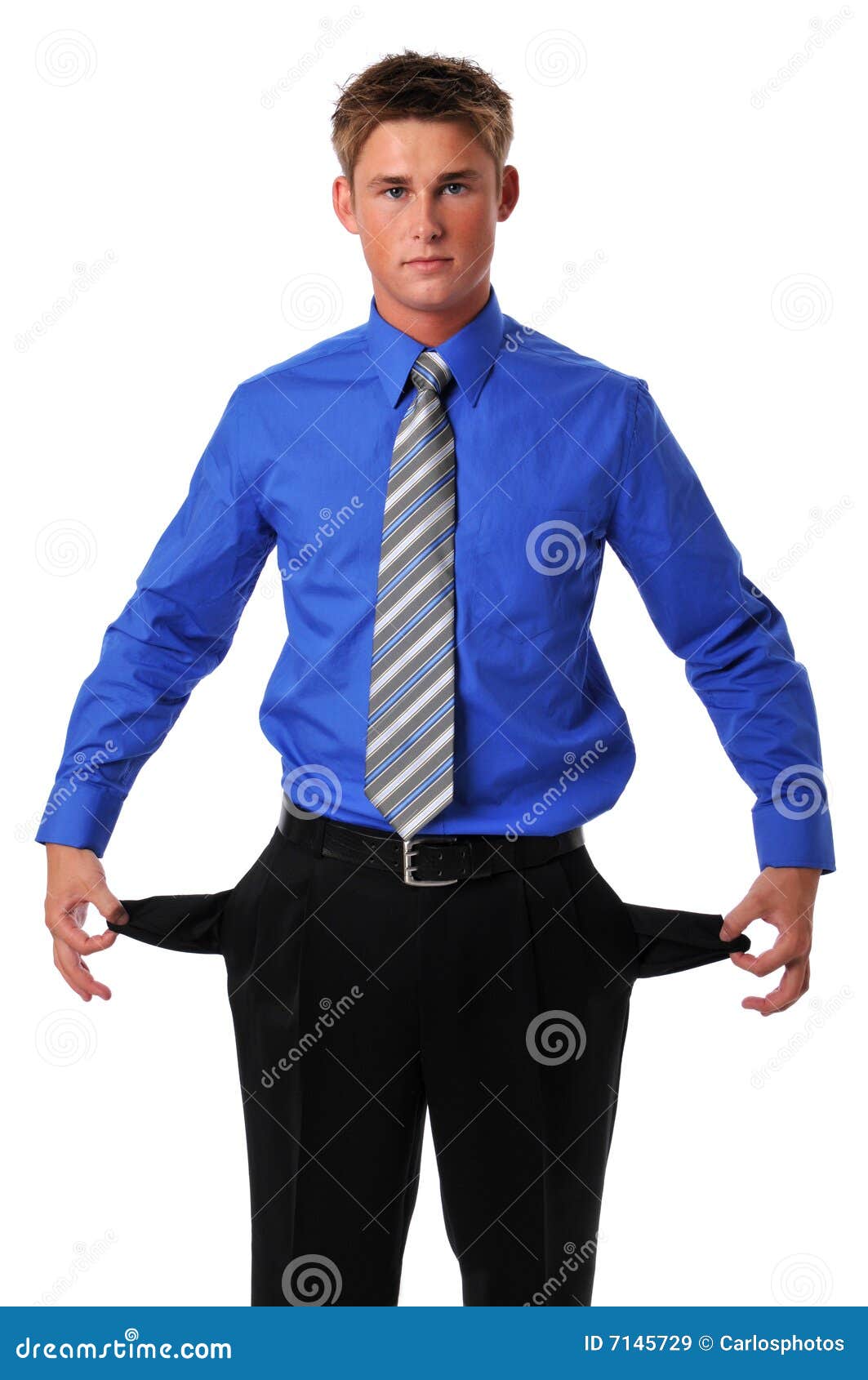 Young businessman broke stock image. Image of concept - 7145729