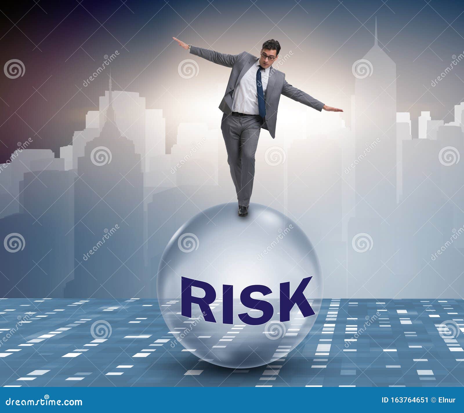 Young Businessman in Business Risk and Uncertainty Concept Stock Image ...