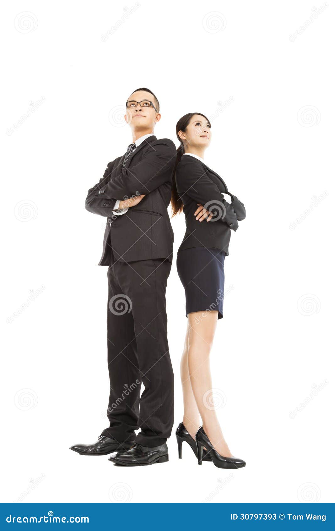 Young Businessman and Businesswoman Standing Stock Image - Image of ... Young Businessman and Businesswoman Standing Stock Image - Image of ...