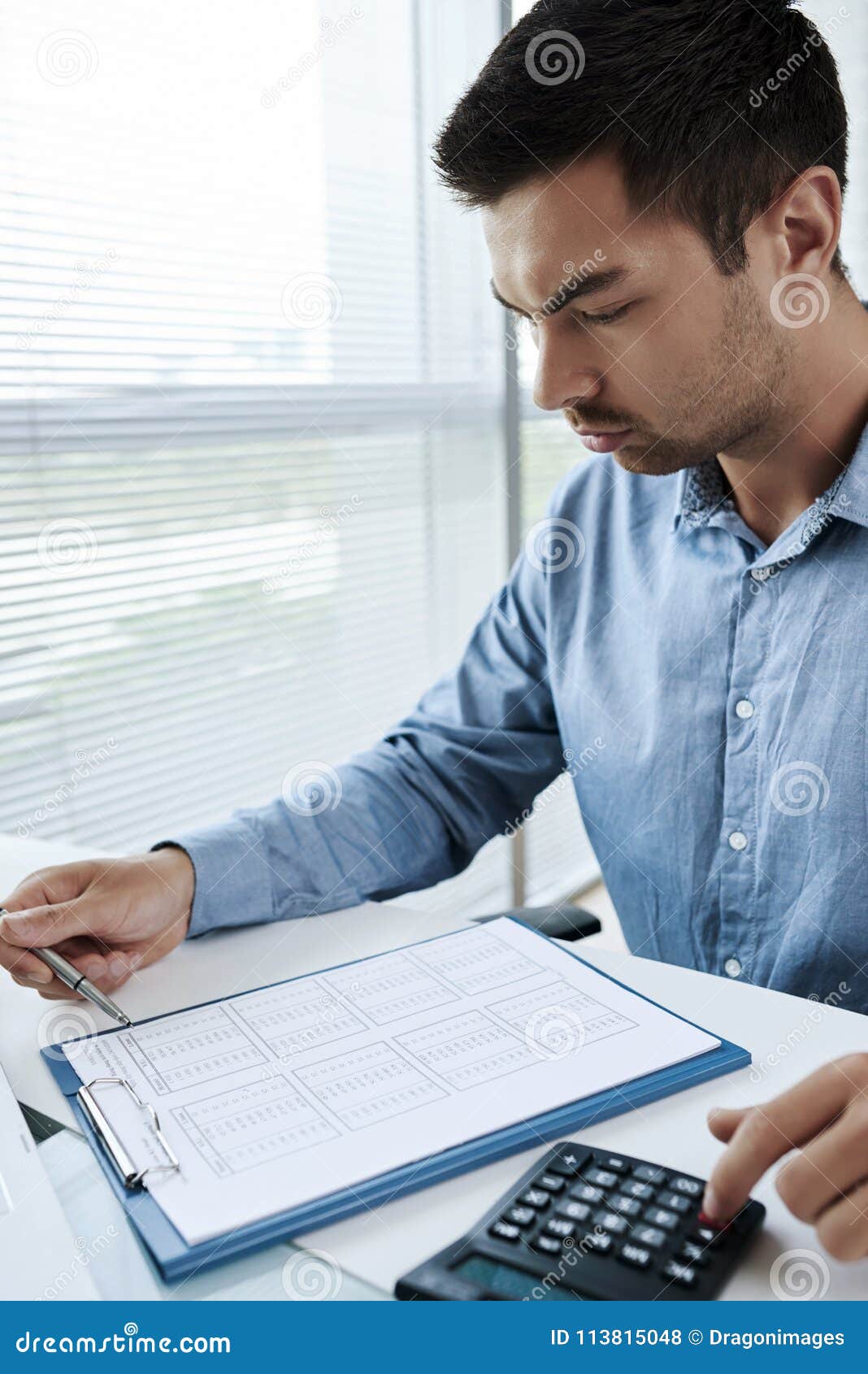 Checking Financial Document Stock Photo - Image of career, checking ...