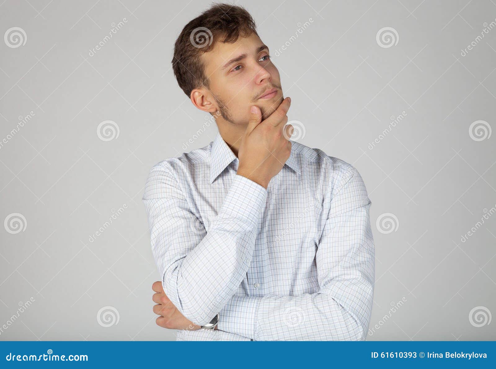 Young Businessman Concerned about Some Issue Stock Image - Image of ...