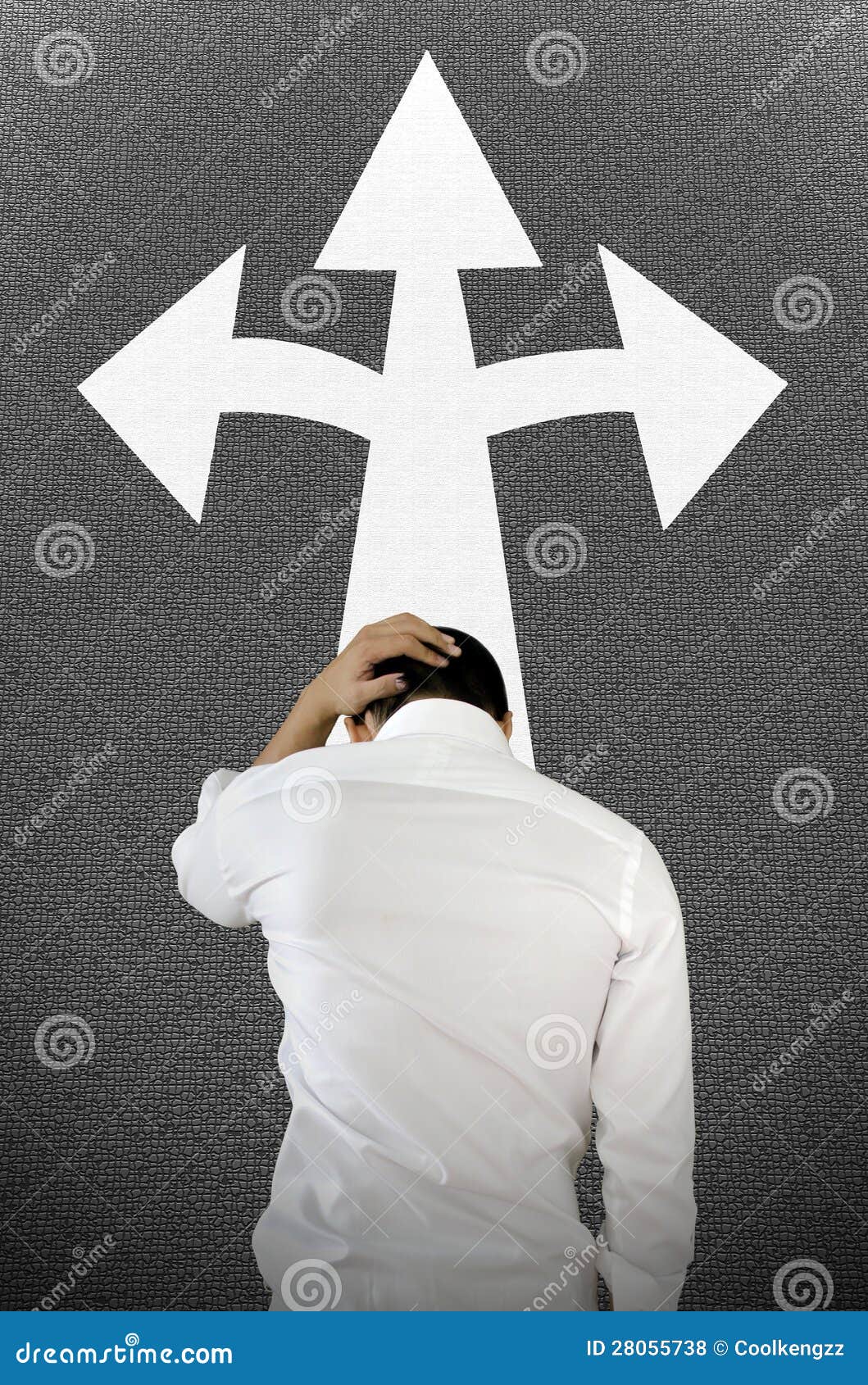 Young Businessman is Confusing. Stock Photo - Image of right, male ...