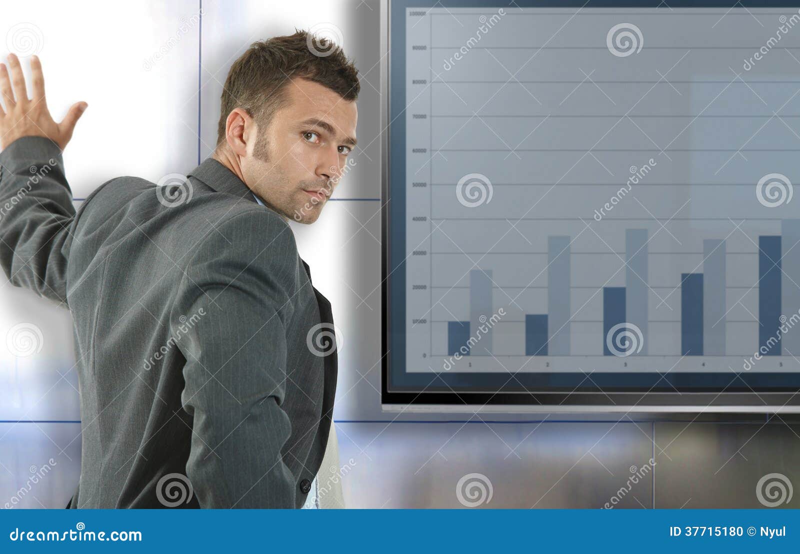 Young Businessman Doing Presentation Stock Photo - Image of formal ...