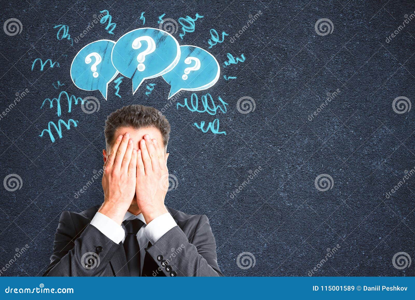 Brainstorm and Pensive Concept Stock Image - Image of curiosity, choice ...