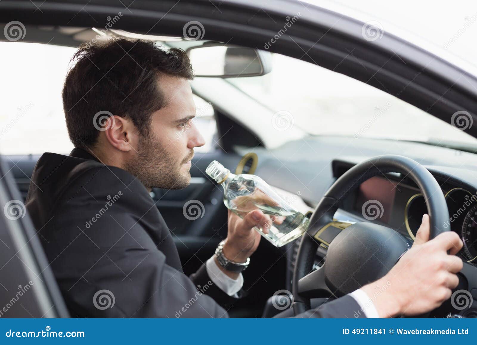 Young Businessman Driving while Drunk Stock Image - Image of business ...