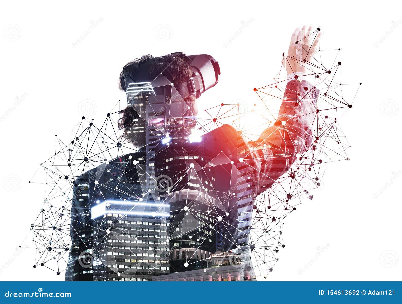 Young Businessman Exploring Virtual World Stock Photo - Image of ... Young Businessman Exploring Virtual World Stock Photo - Image of ...