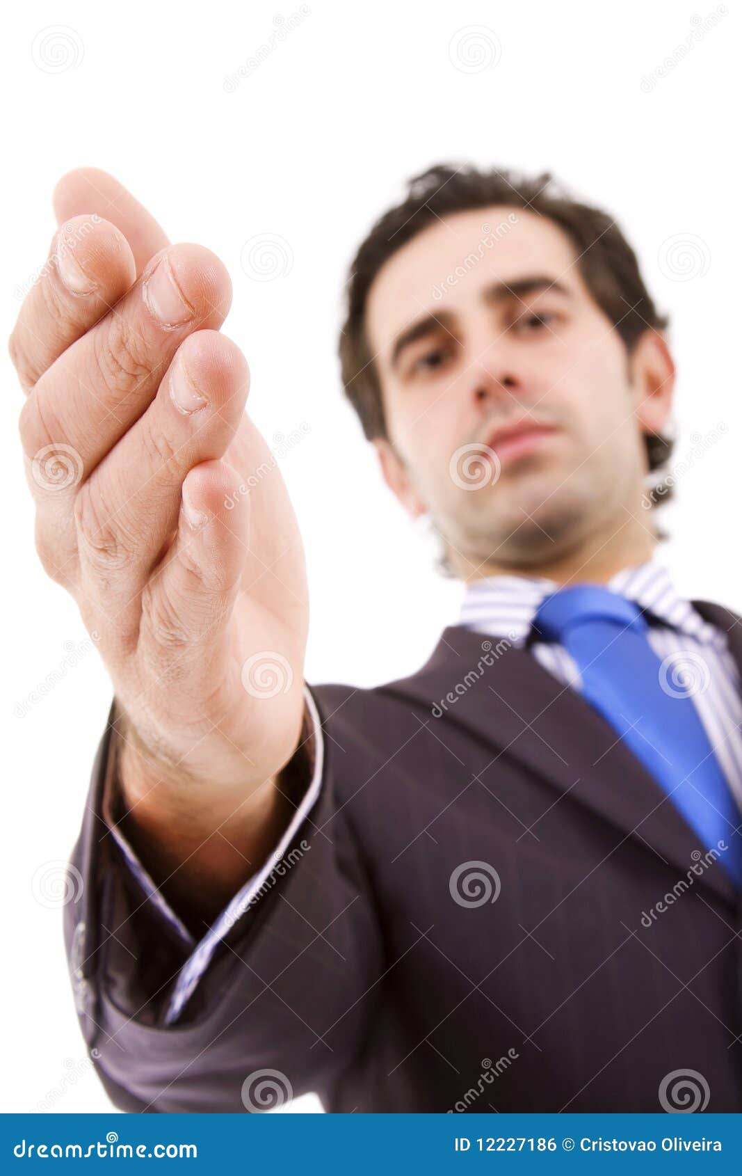 Young Businessman Extending His Hand Stock Photo - Image of hand ...
