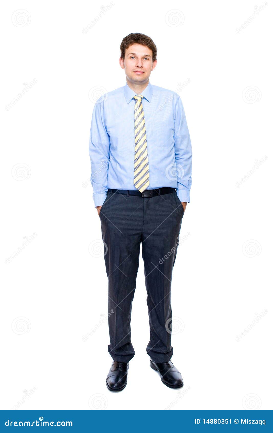 Young Businessman Full Body Shoot, Isolated Stock Image - Image of ...
