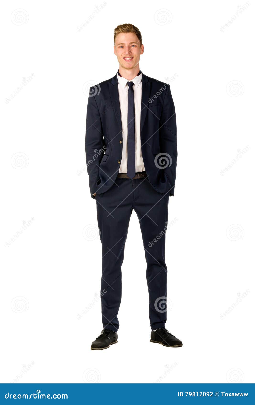 Young Businessman Full Length Portrait Stock Photo - Image of ...