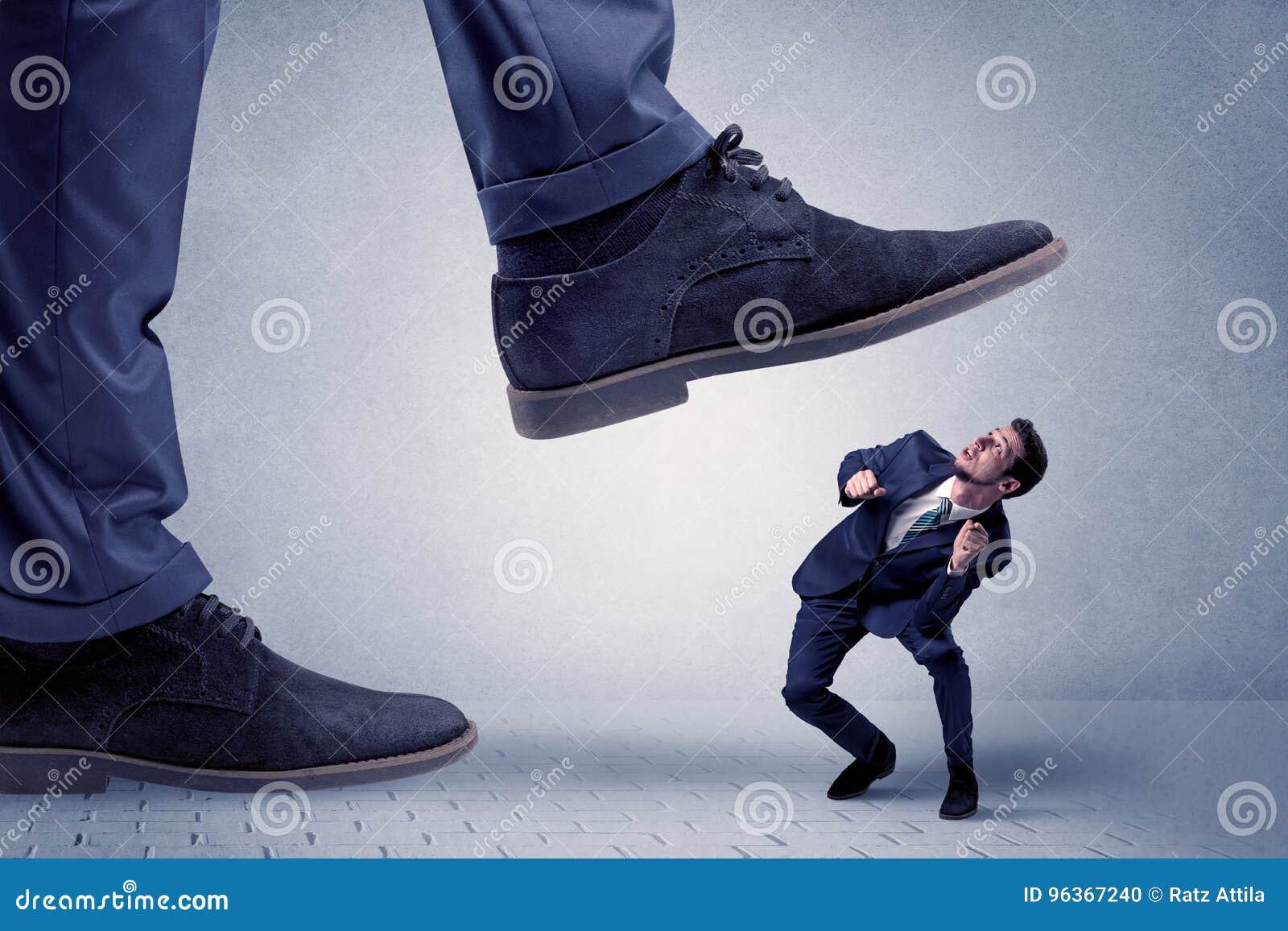 Young Businessman Getting Crushed Stock Photo - Image of judgement ...