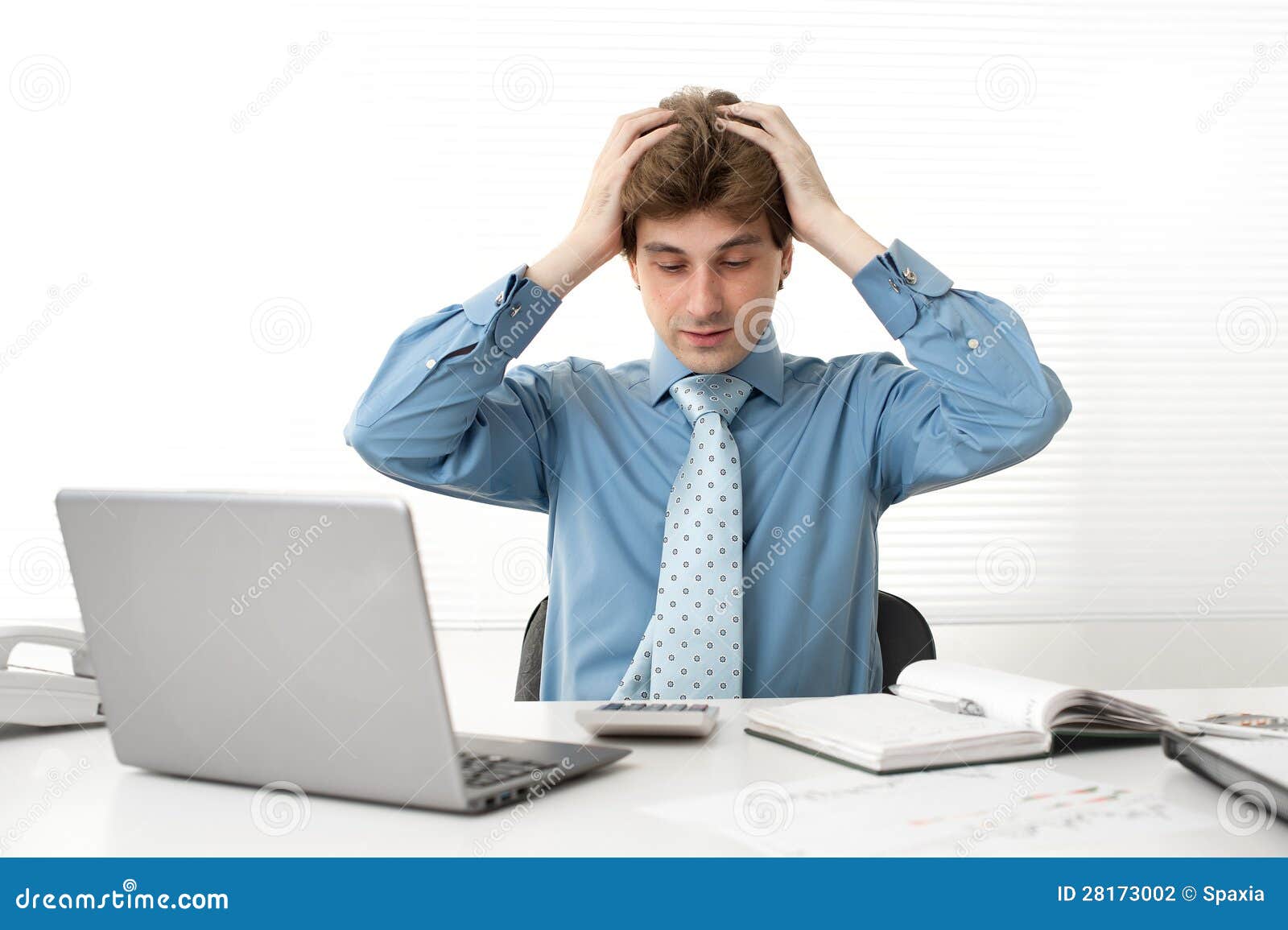 Young Businessman Having a Problems Stock Photo - Image of emotion ...
