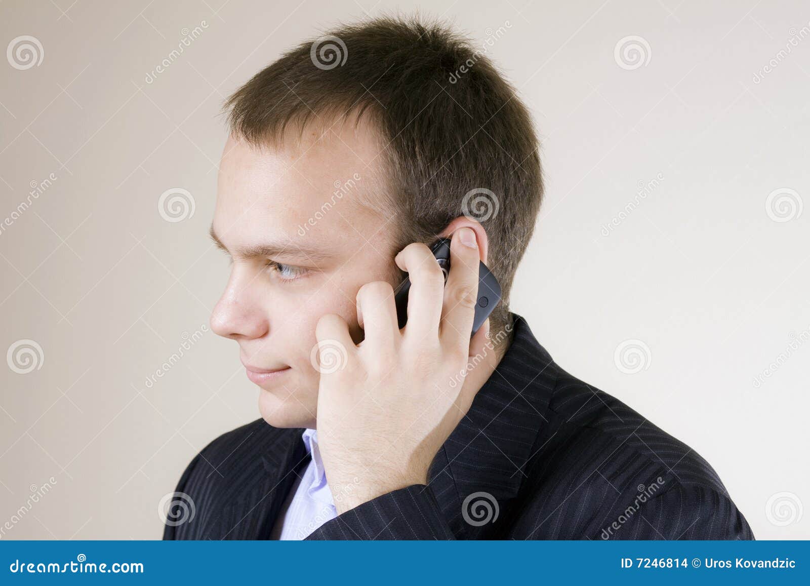 Young Businessman Having Serious Communication Stock Photo - Image of ...