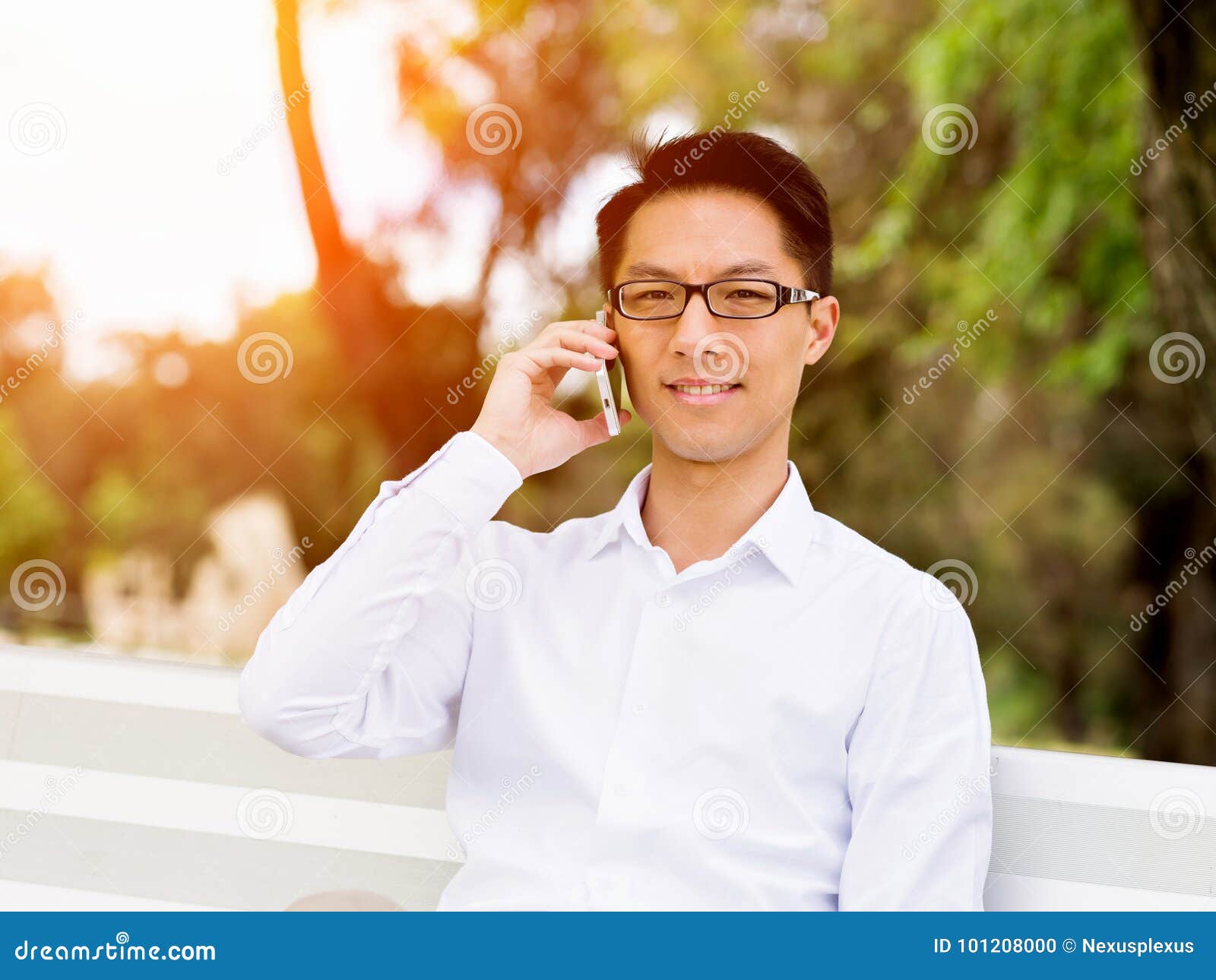 Young Businessman during His Break in Park Stock Photo - Image of look ...