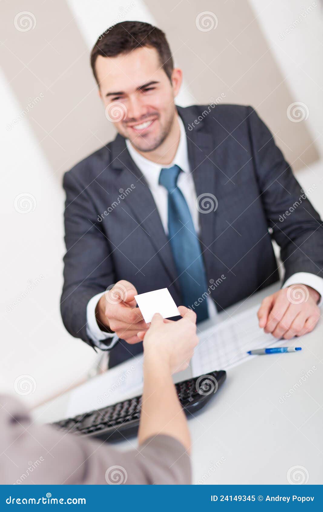 Young Businessman at the Interview Stock Image - Image of consultant ...