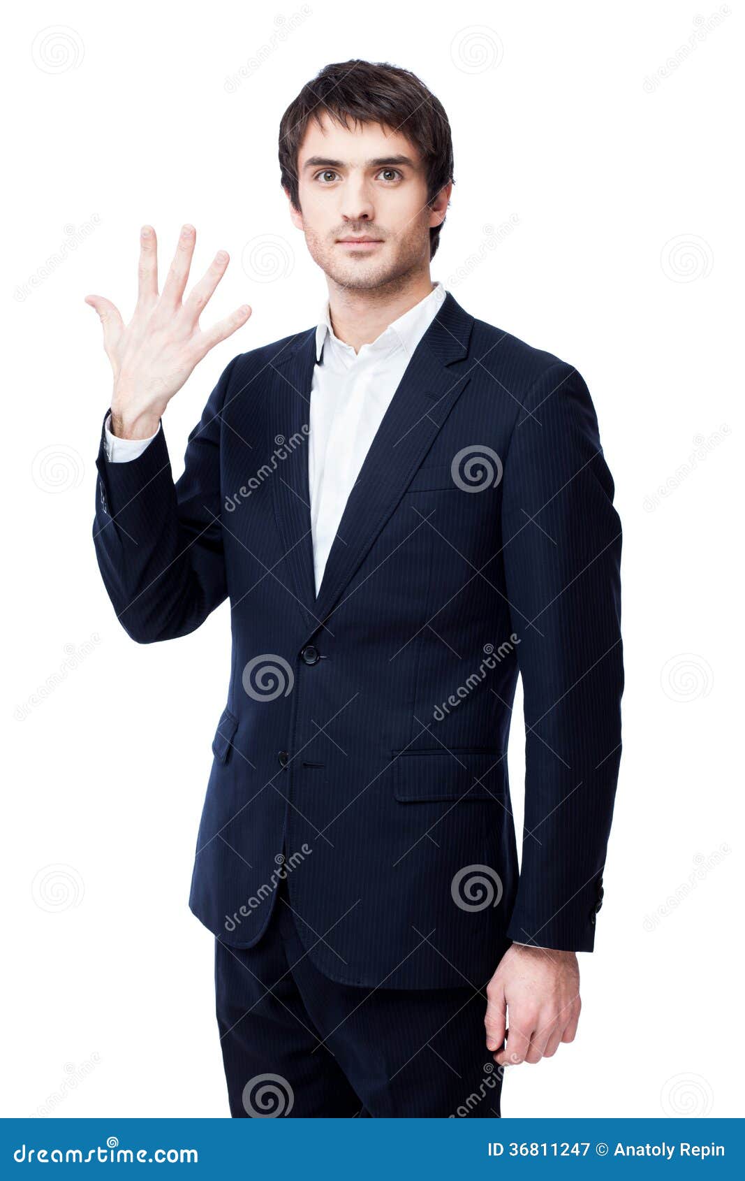 Young Businessman Isolated on White Stock Image - Image of business ...