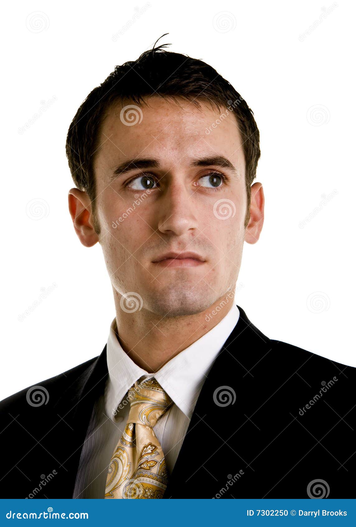Young Businessman Looking Left Stock Photo - Image of alone, person ...