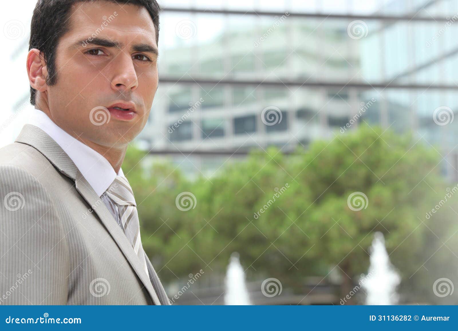 Young Businessman Looks Concerned Stock Photo - Image of serious ...