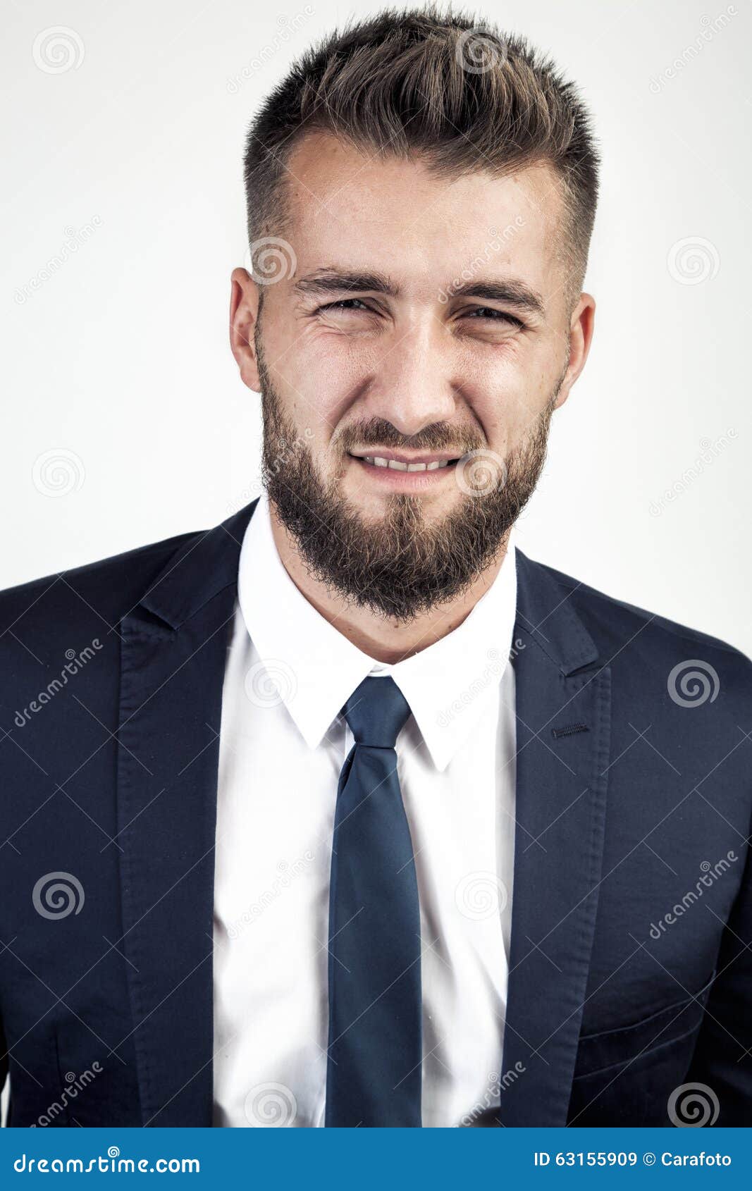 Young Businessman Looks Doubtfully into the Camera Stock Image - Image ...