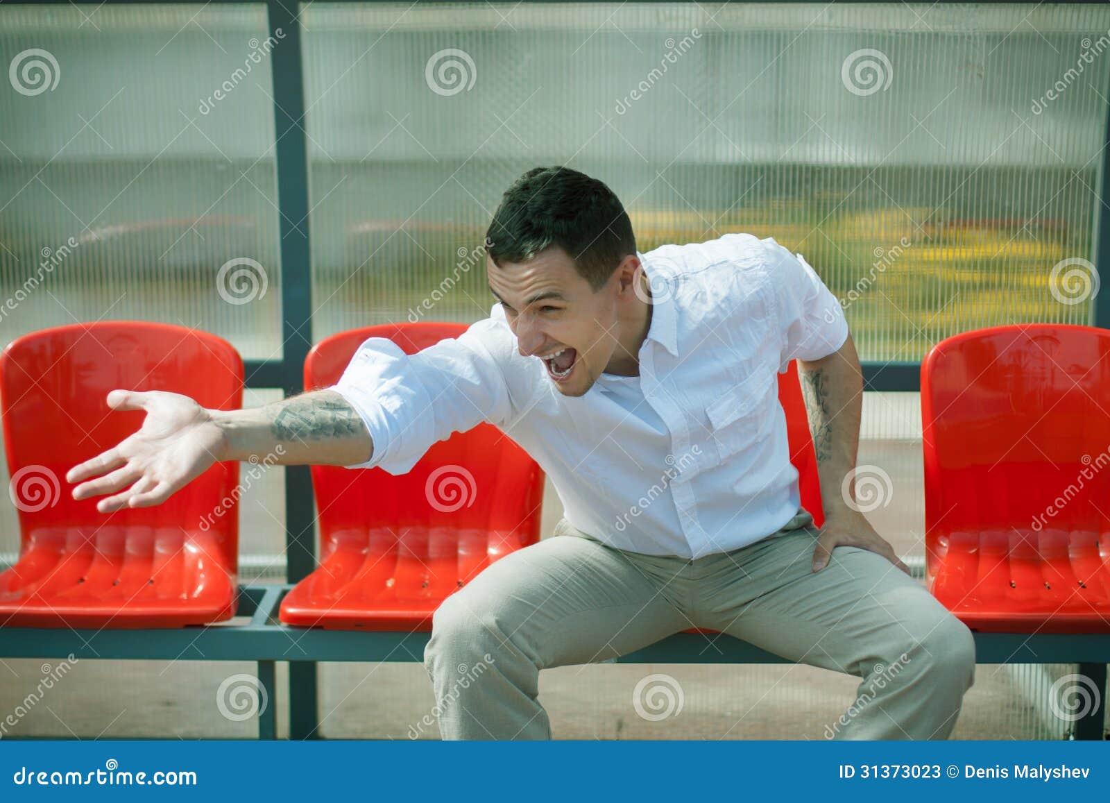 Angry football coach stock image. Image of person, strategy - 31373023