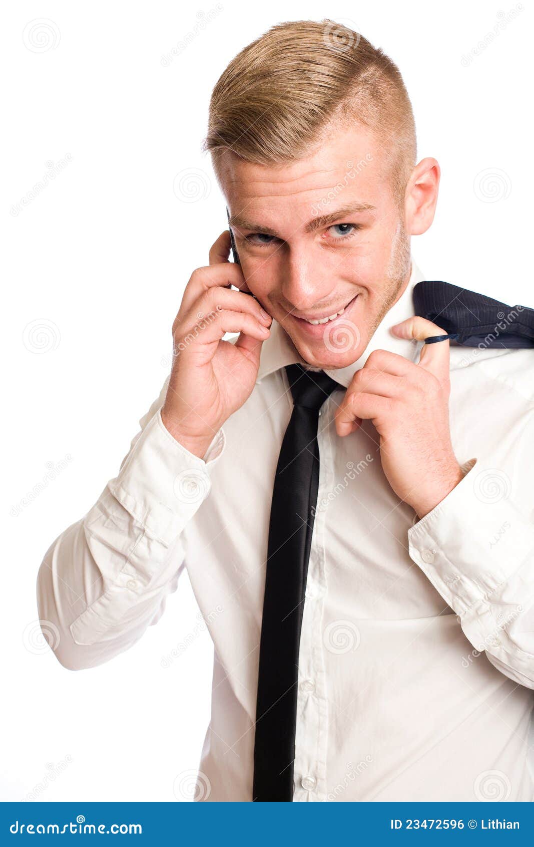 Young Businessman with Mischievious Smile. Stock Photo - Image of ...