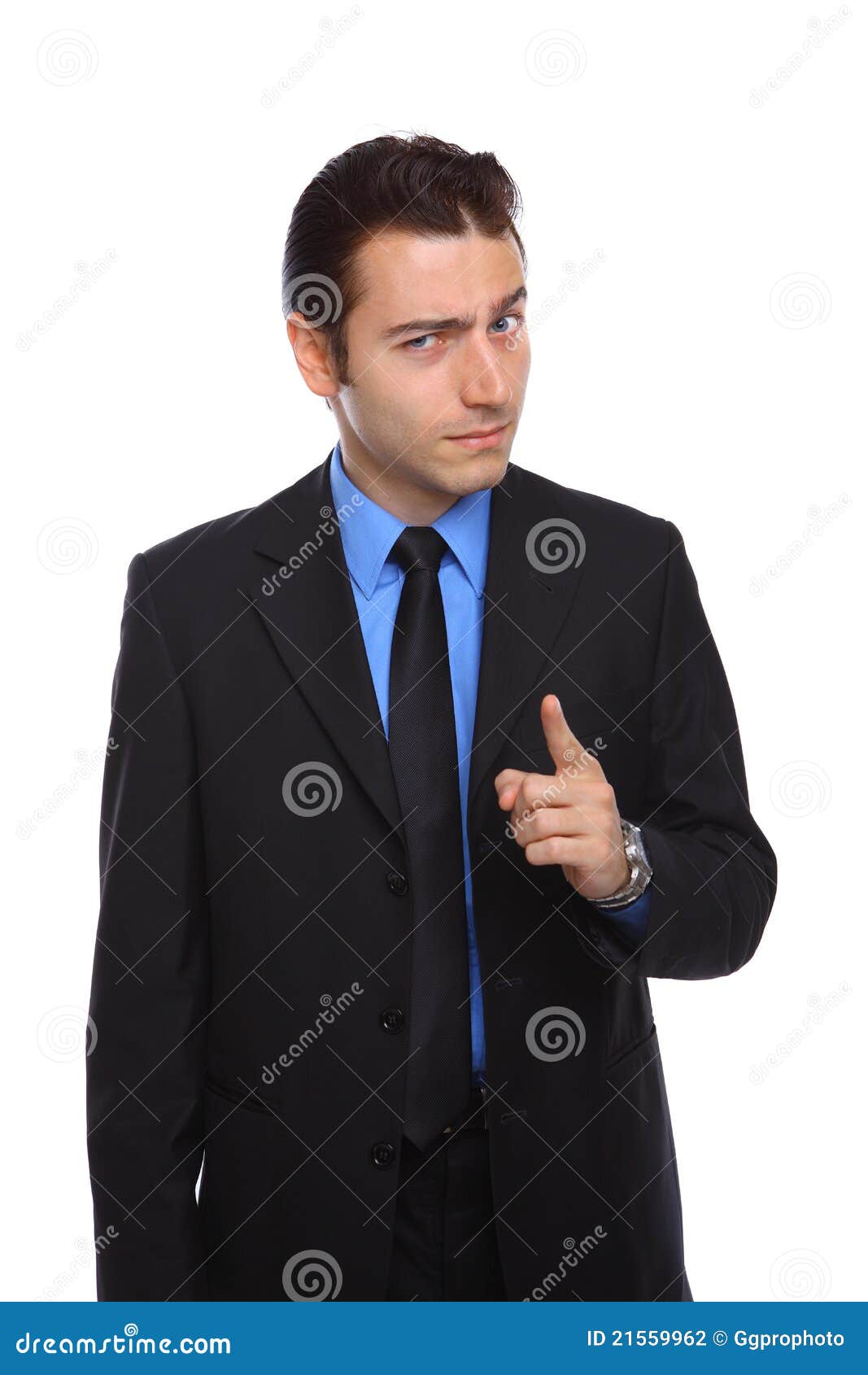 Young Businessman Pointing with Attitude Stock Photo - Image of ...