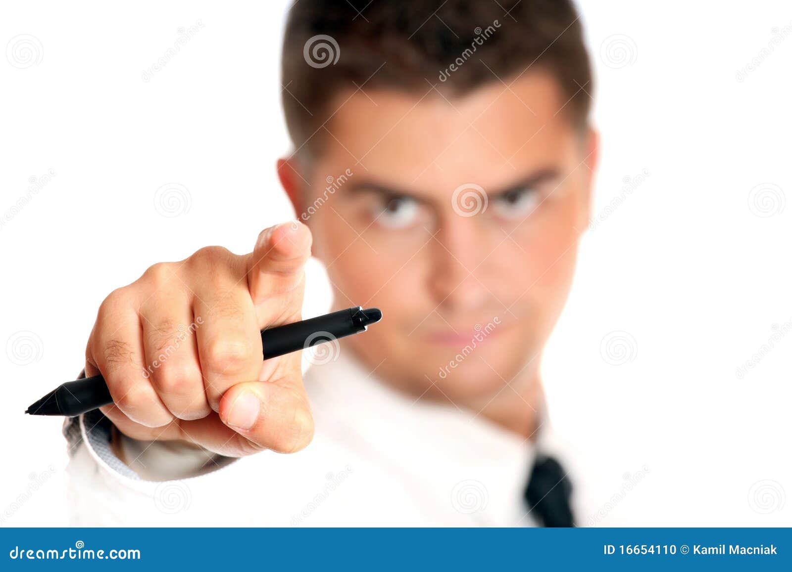 Young Businessman Pointing At Someone Stock Photo - Image: 16654110