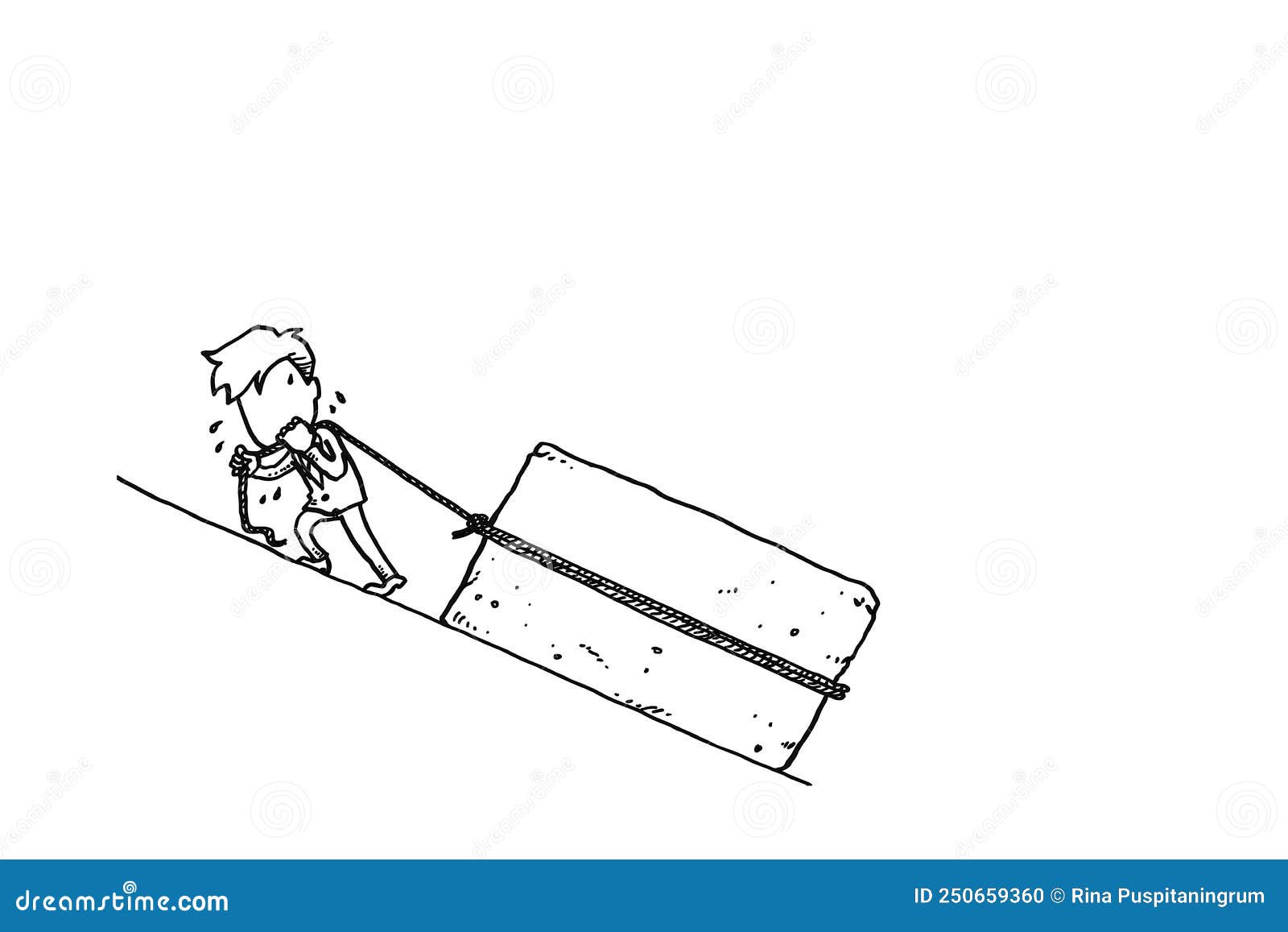 Struggle Or Hardwork In Business Concept. Businessmen Climbing Mountain ...