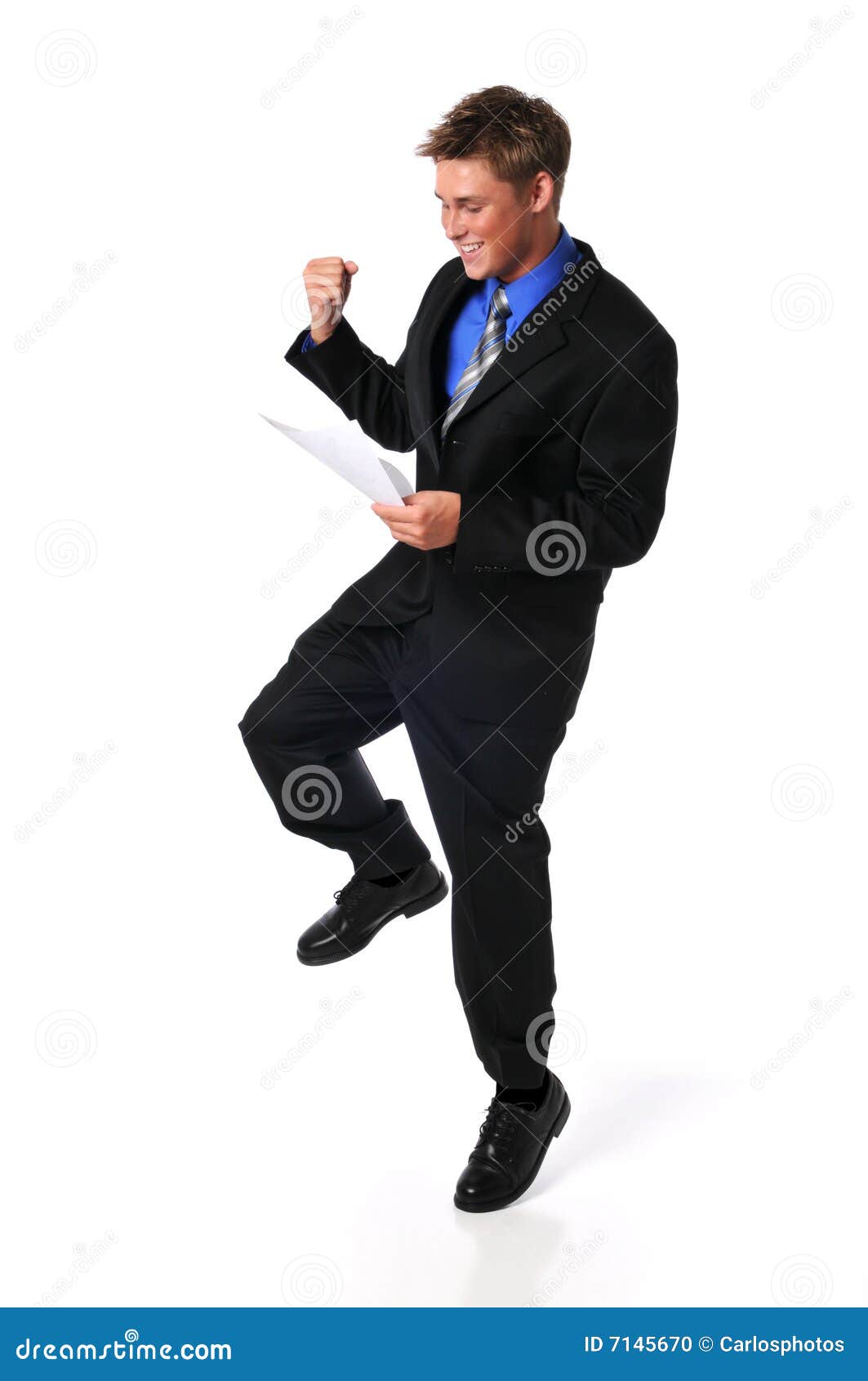 Young Businessman Showing Excitement Stock Photo - Image of concept ...