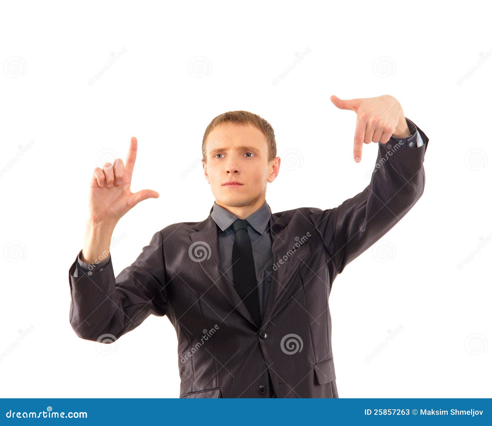 A Young Businessman Showing Something Stock Image - Image of person ... A Young Businessman Showing Something Stock Image - Image of person ...