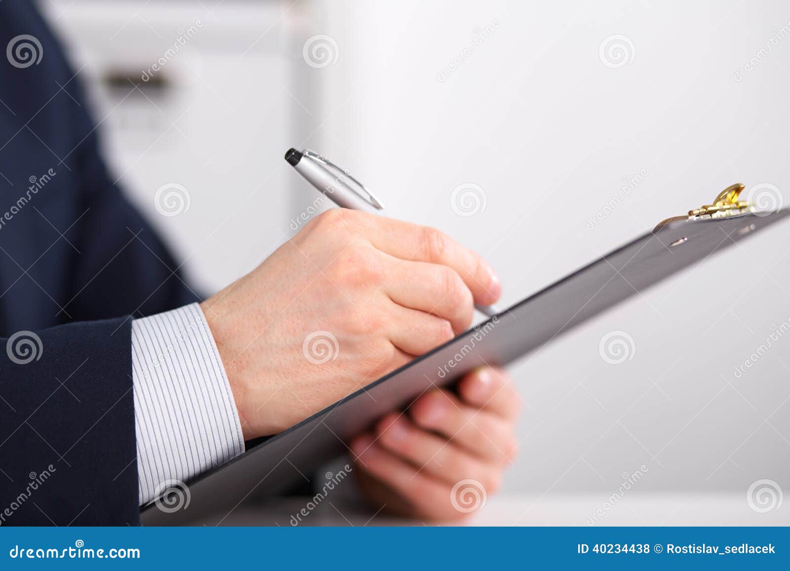 Young Businessman Signs Contract Stock Photo - Image of office, human ...